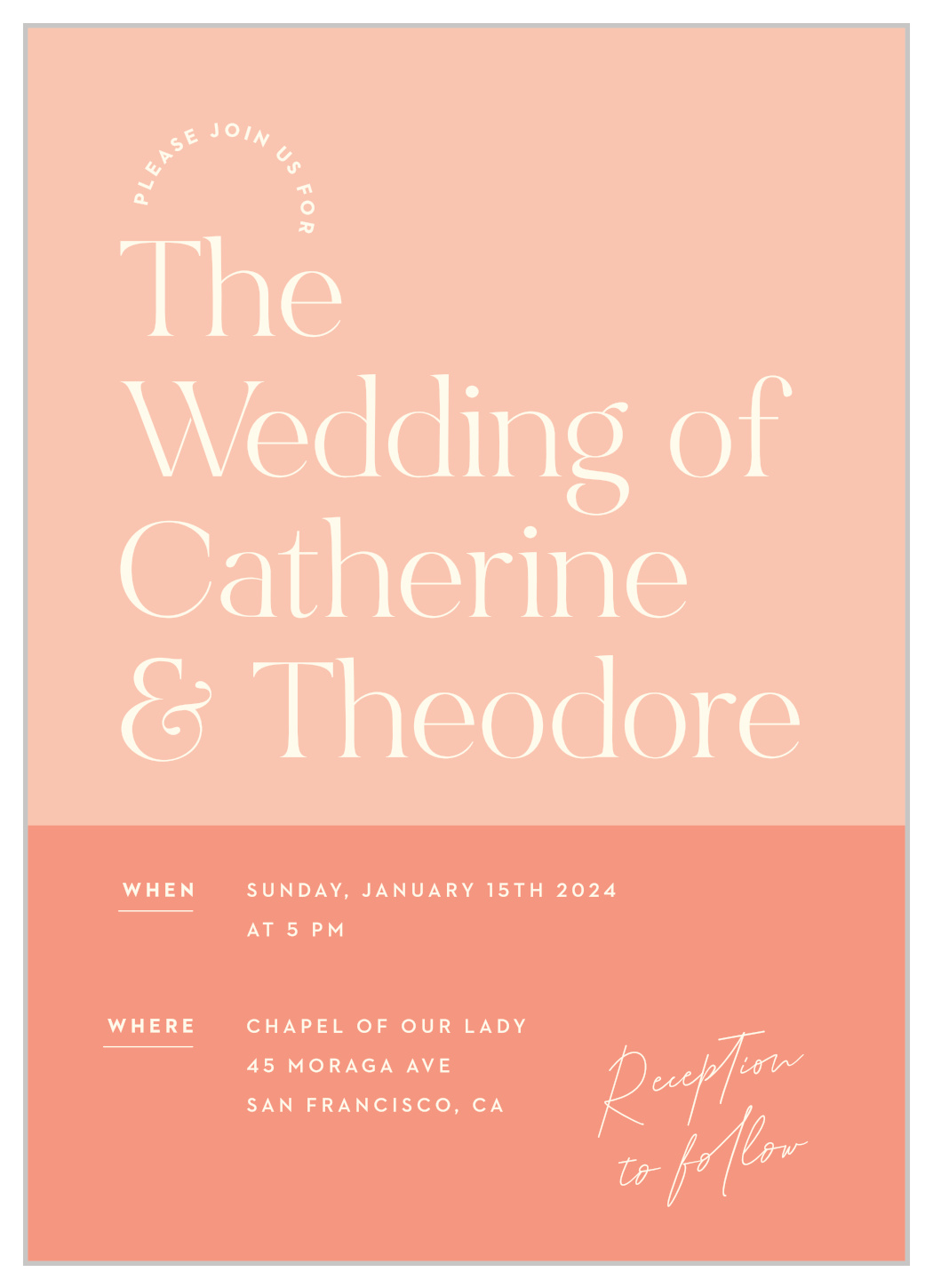 Fresh Type Wedding Invitations by Basic Invite