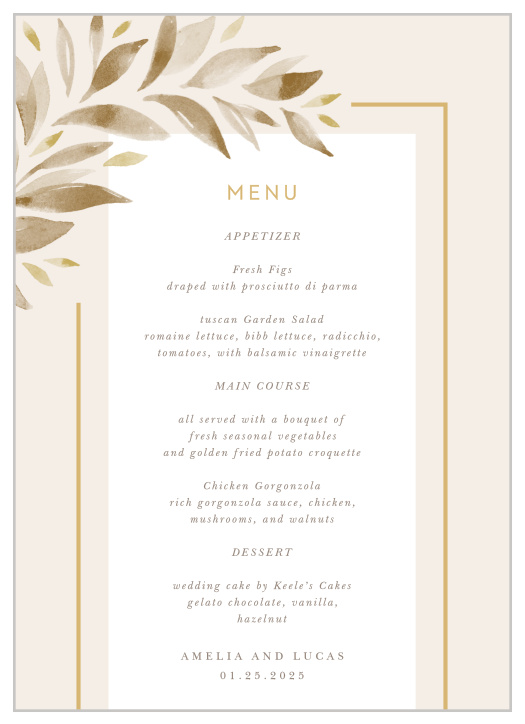 Wedding Menus | Design Your Menu Cards Instantly Online!