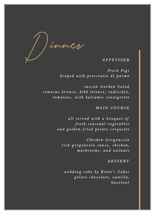 Wedding Menus | Design Your Menu Cards Instantly Online!