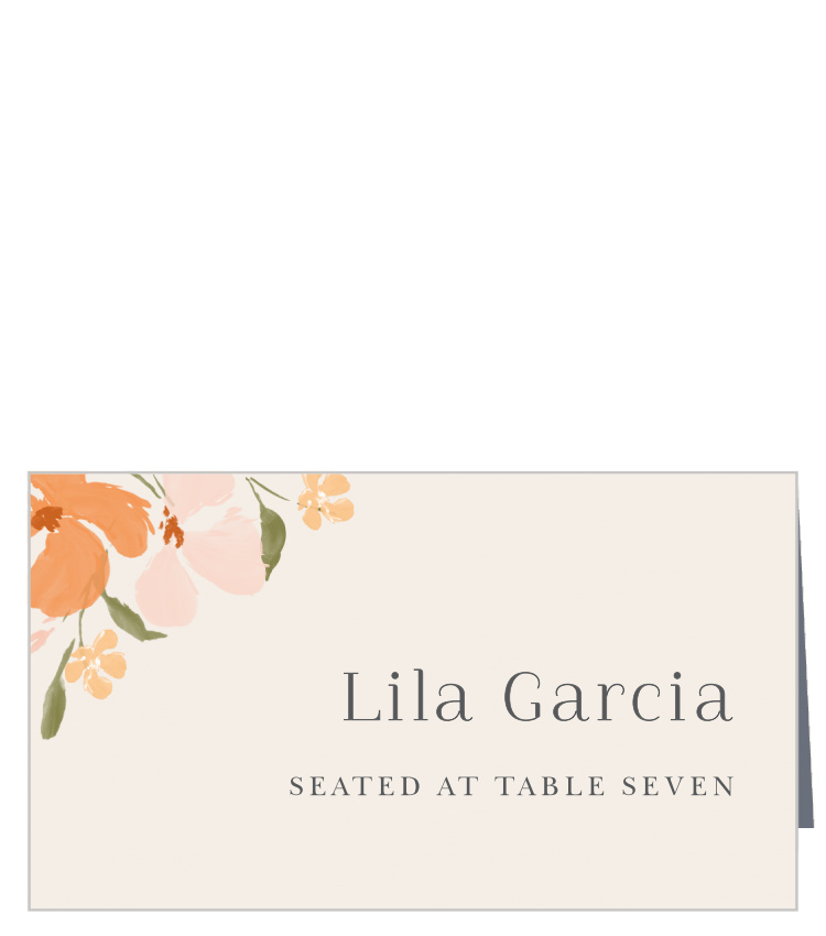 Colorful Cosmos Place Cards by Basic Invite