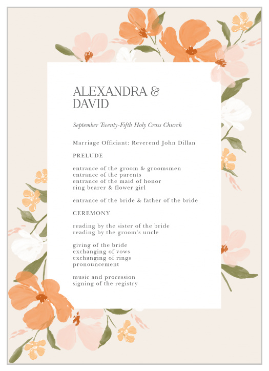 Wedding Programs | Match Your Colors & Style Free!