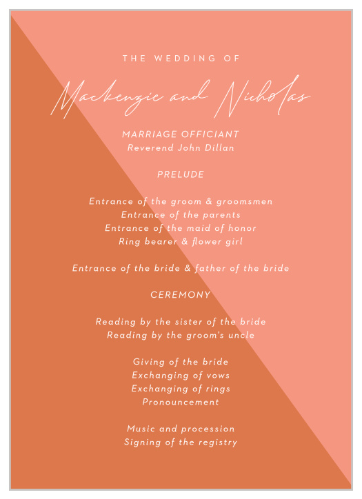 Wedding Programs | Match Your Colors & Style Free!