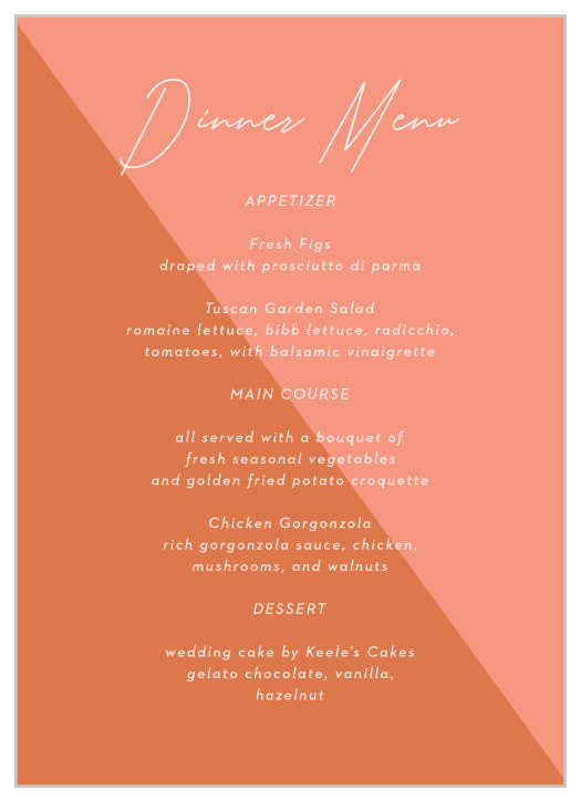 Wedding Menus | Design Your Menu Cards Instantly Online!