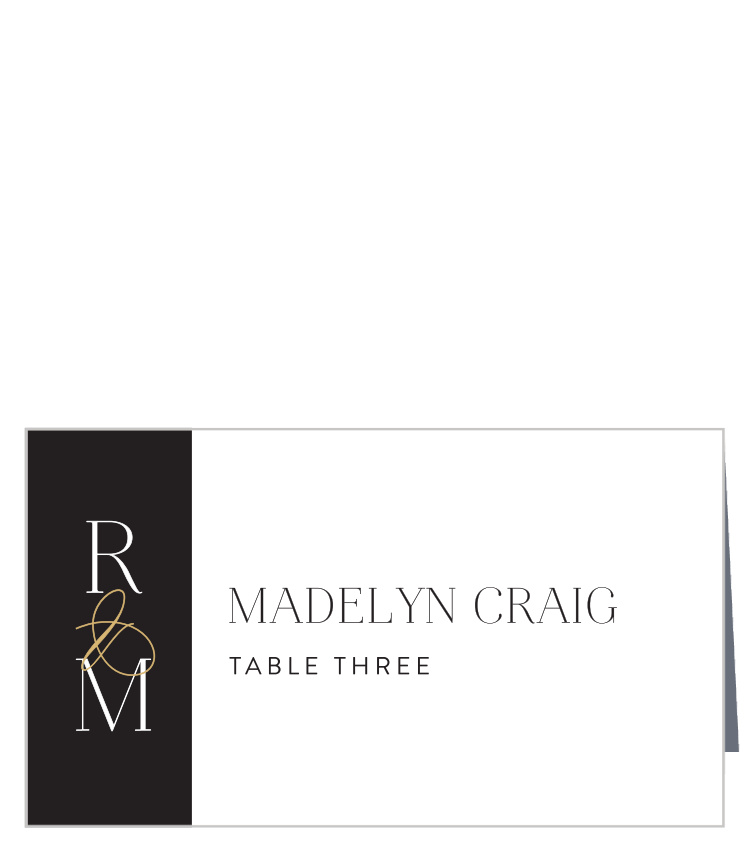 Bold Initials Place Cards by Basic Invite
