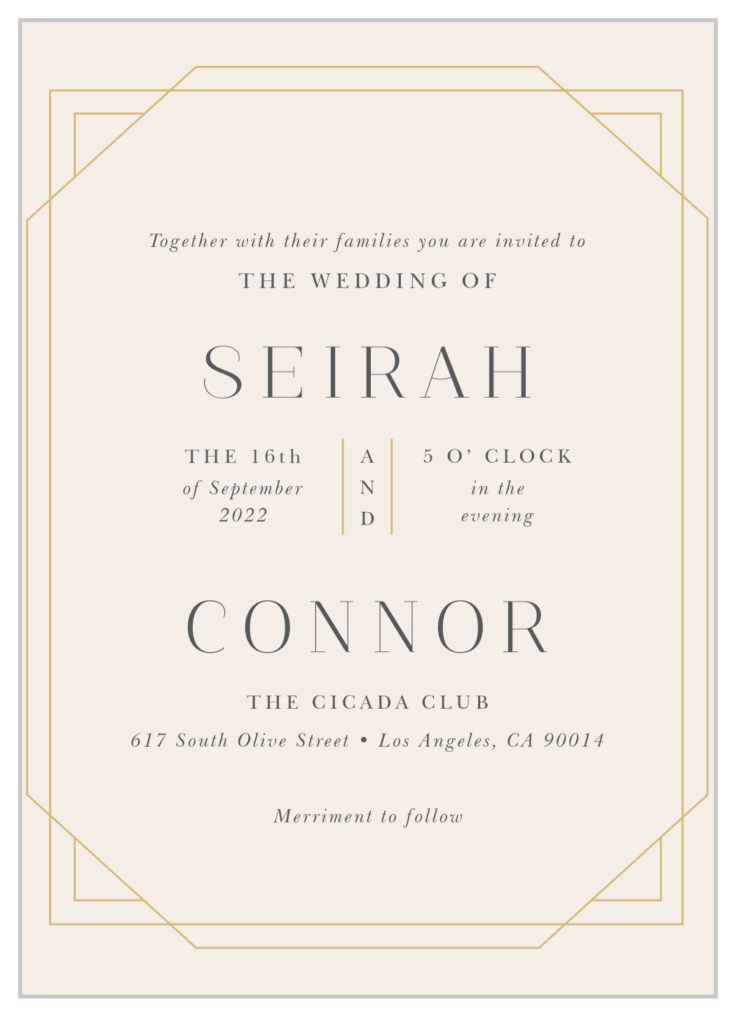 Deco Dream Wedding Invitations by Basic Invite