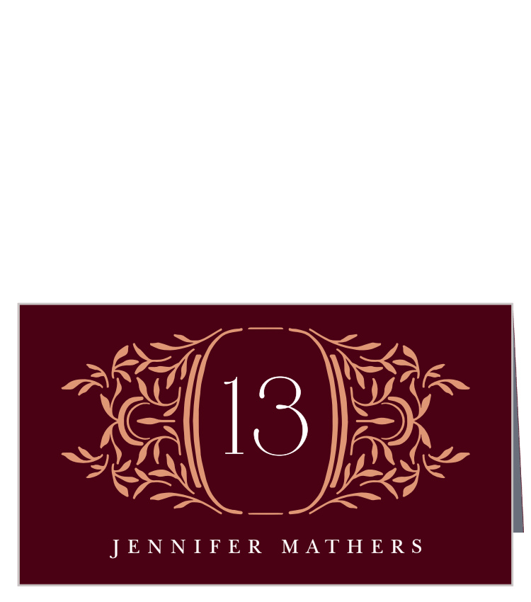 Fancy Filigree Place Cards by Basic Invite