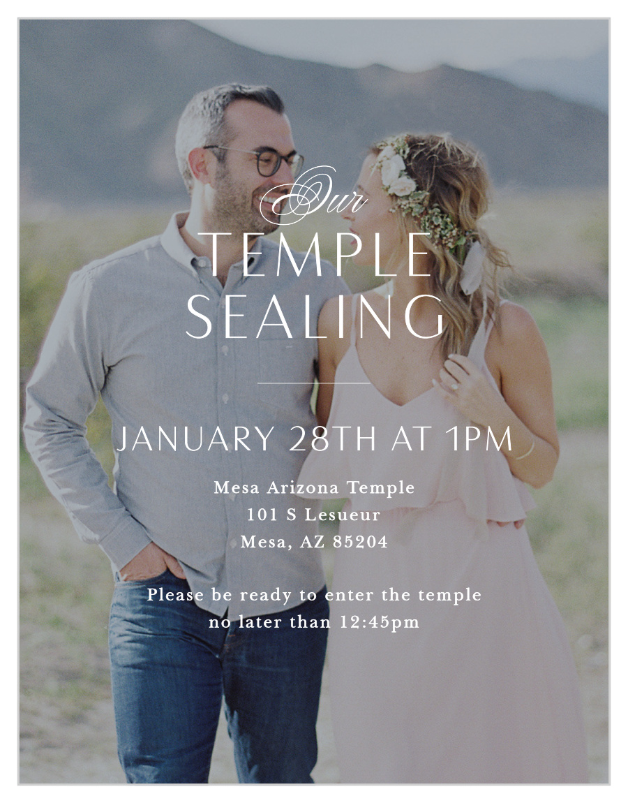 Opaque Love LDS Temple Sealing Cards by Basic Invite