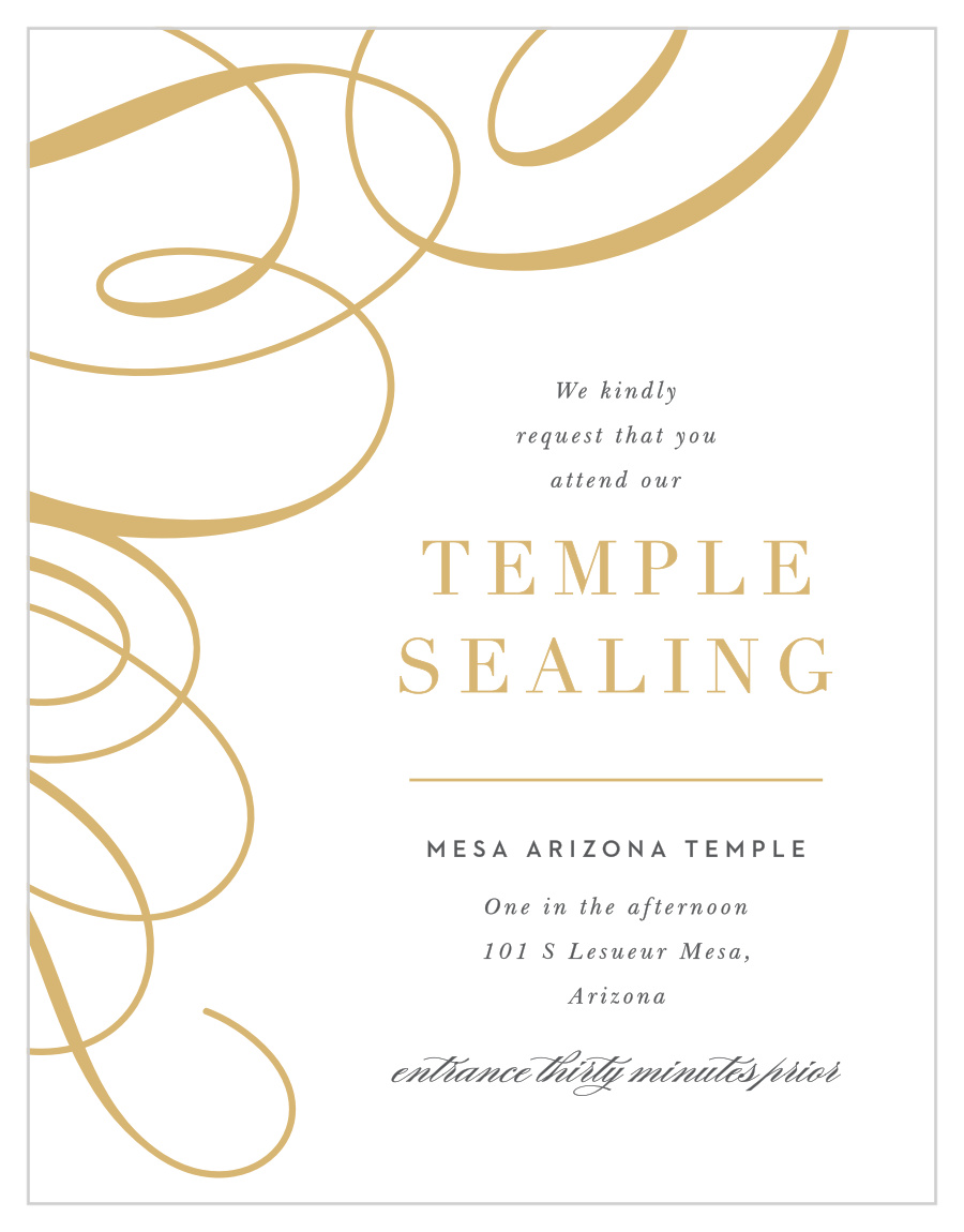 Timeless Swirls LDS Temple Sealing Cards by Basic Invite