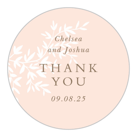 Garden Crest LDS Wedding Stickers by Basic Invite