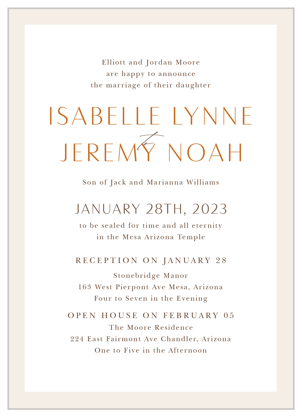 Formal Type LDS Wedding Invitations by Basic Invite