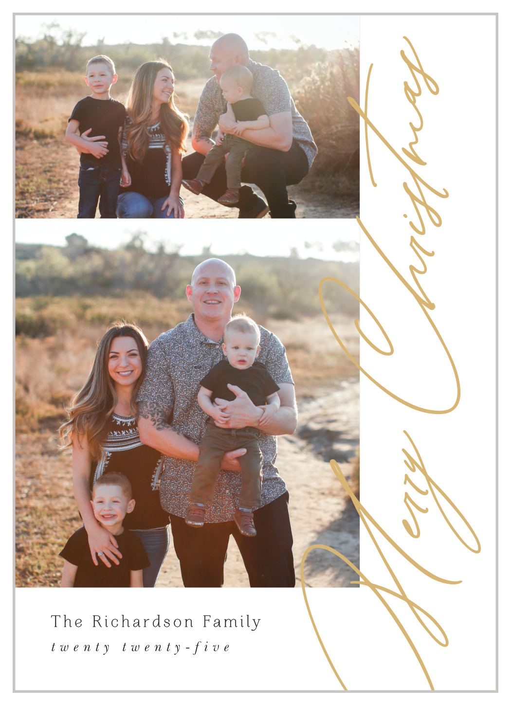 Handwritten Cursive Christmas Cards by Basic Invite