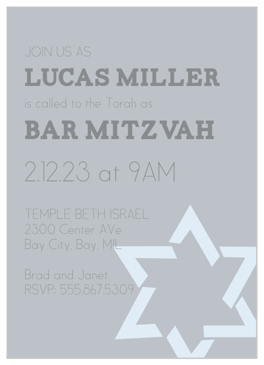 Bar Mitzvah Invitations | Match Your Colors & Style Free