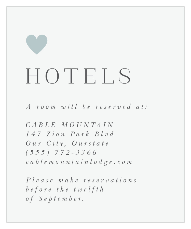 Rings & Stripes Accommodation Cards by Basic Invite