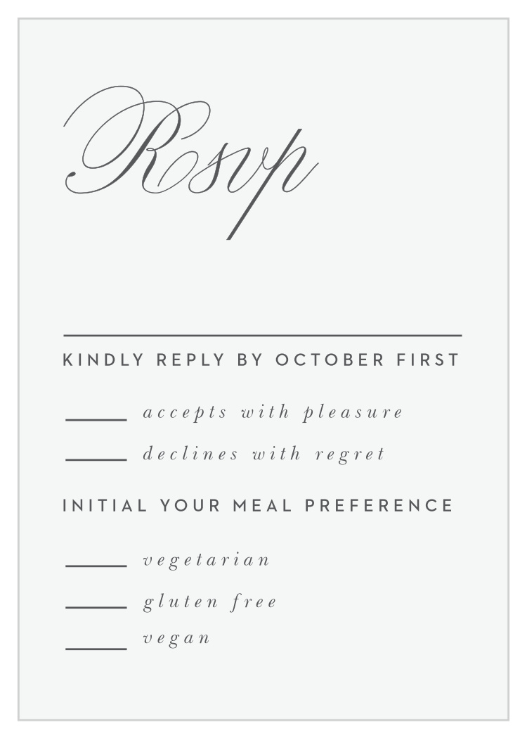 Rings & Stripes Response Cards by Basic Invite