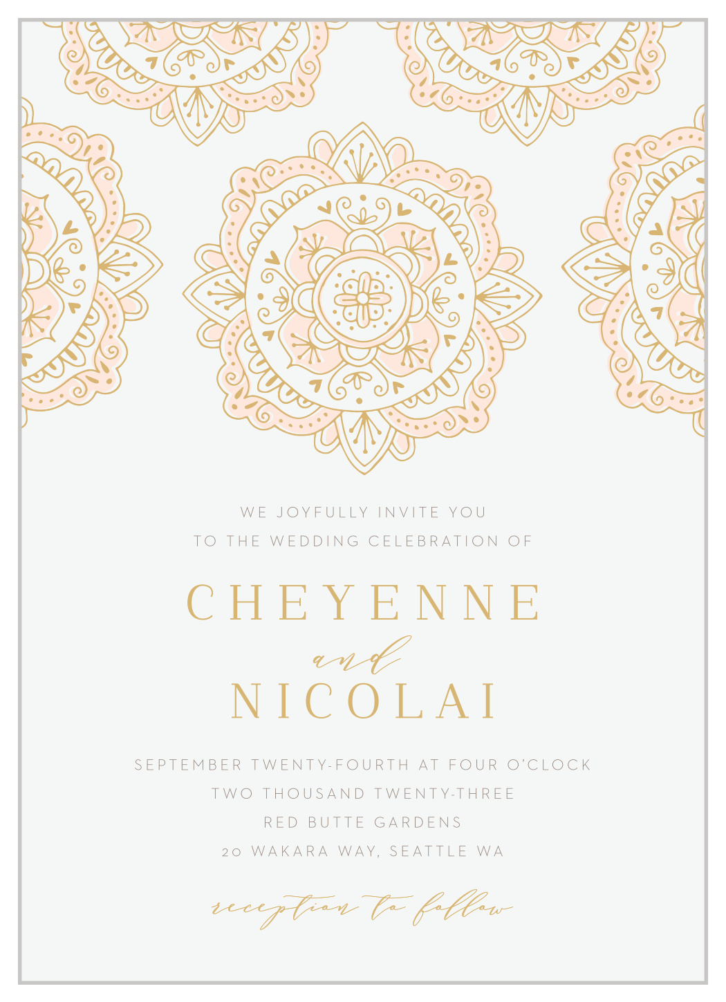 Modern Moroccan Wedding Invitations by Basic Invite