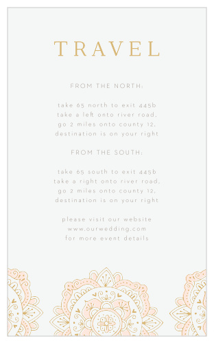 Modern Moroccan Accommodation Cards by Basic Invite