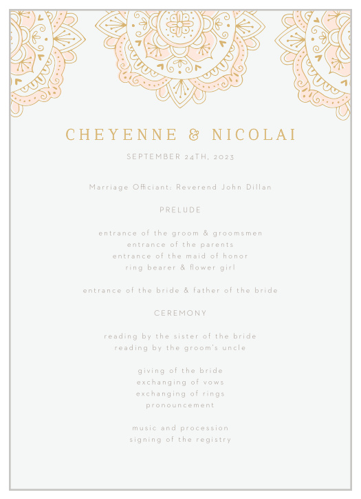Modern Moroccan Wedding Invitations by Basic Invite