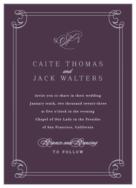 Victorian Frame Wedding Programs by Basic Invite