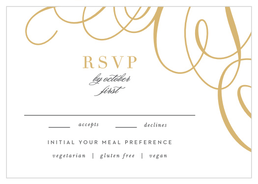 Timeless Swirls Wedding Invitations by Basic Invite