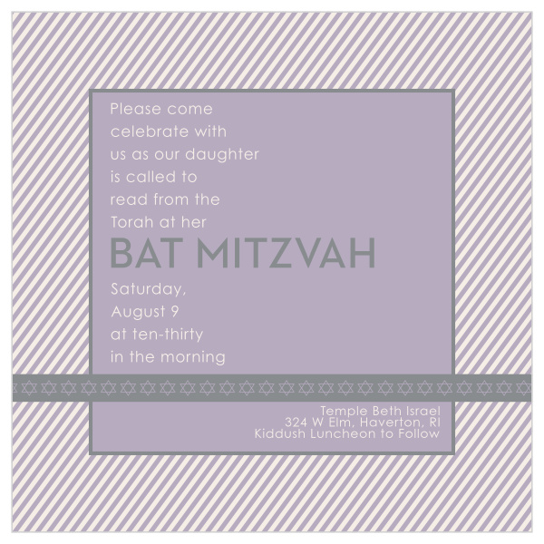 Bat Mitzvah Invitations | Match Your Colors & Style Free!