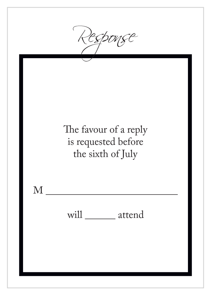 Timeless Classic RSVP Cards