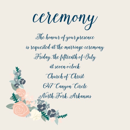 Wedding Reception Cards and Wedding Ceremony Cards by Basic Invite