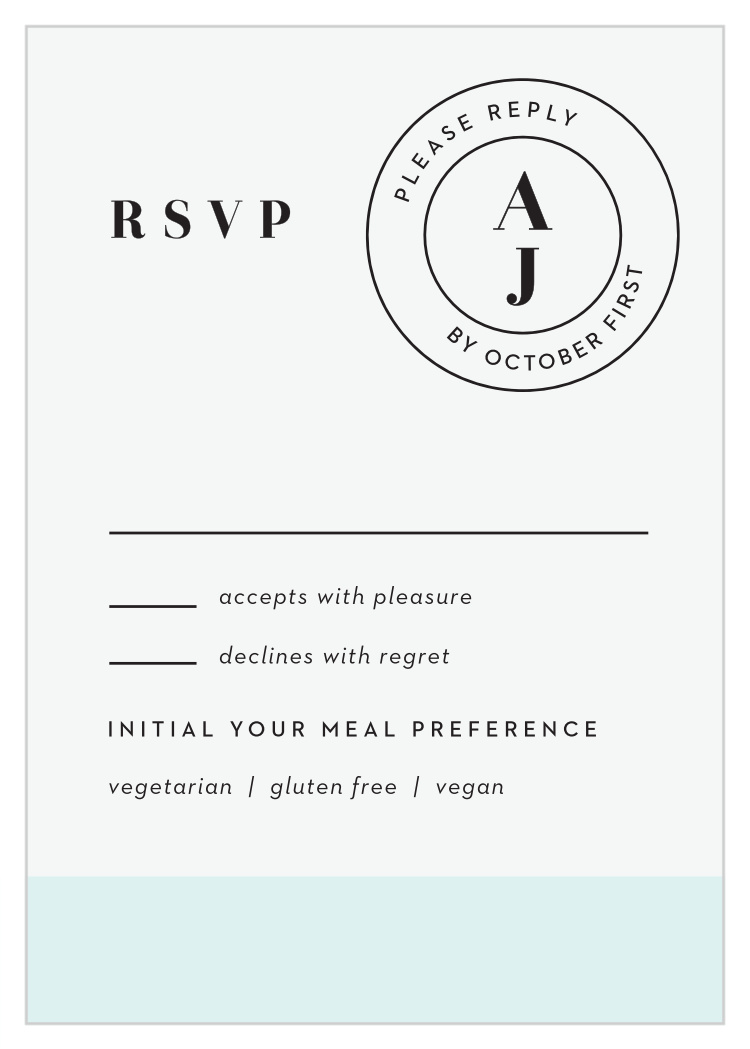 Sheer Stripe Response Cards by Basic Invite