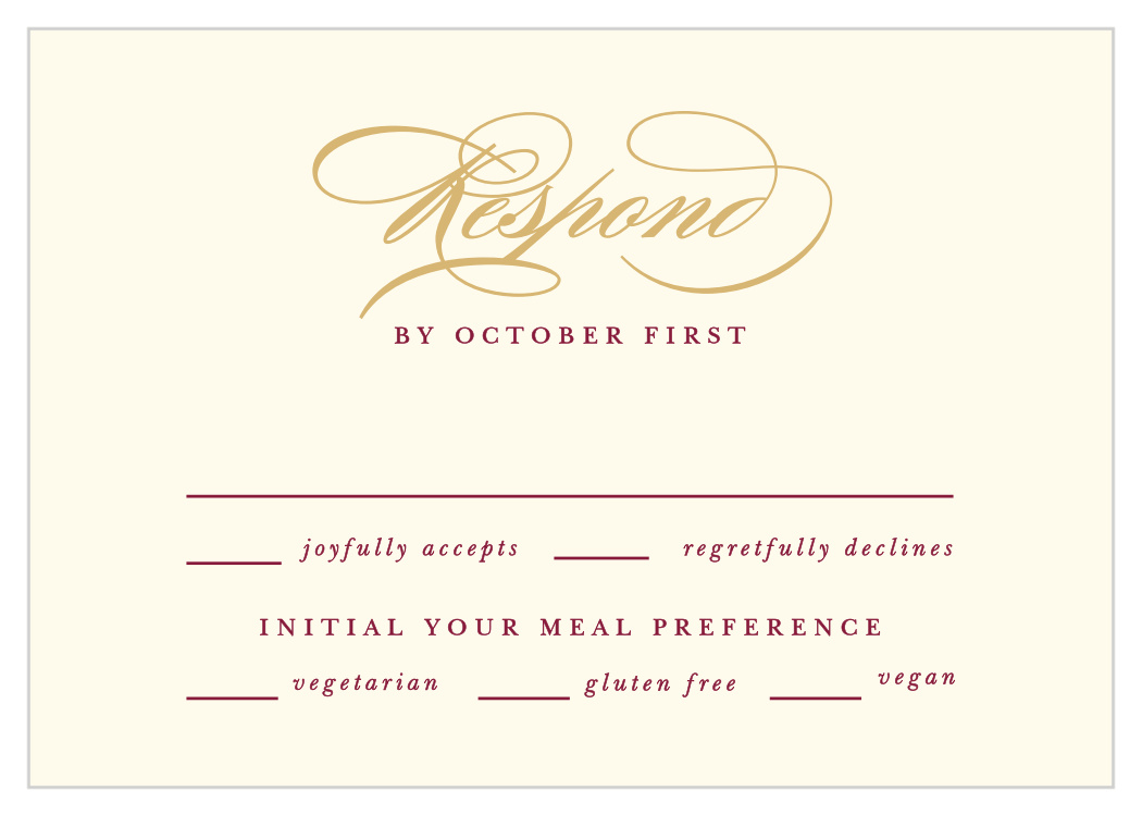 Simple Scroll Response Cards by Basic Invite