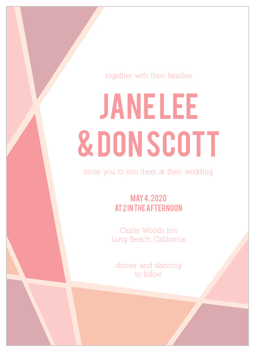 Modern Wedding Invitations - Match Your Color & Style Free!