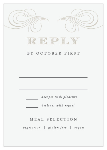 Streamlined Scroll Wedding Invitations by Basic Invite