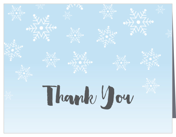 Winter Thank You Cards - Match Your Color & Style Free!
