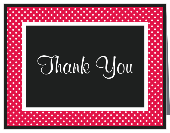 Polka Dot Thank You Cards - Match Your Color & Style Free!