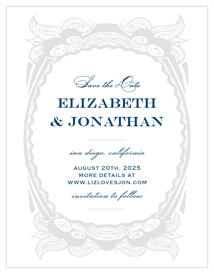 Botanic Border Save the Date Cards by Basic Invite