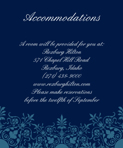 Customizable Wedding Accommodation Cards By Basic Invite