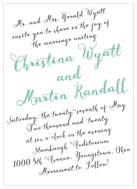 Float Away Wedding Belly Bands by Basic Invite