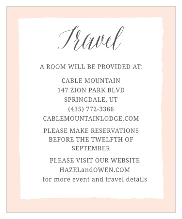 Painted Border Wedding Invitation