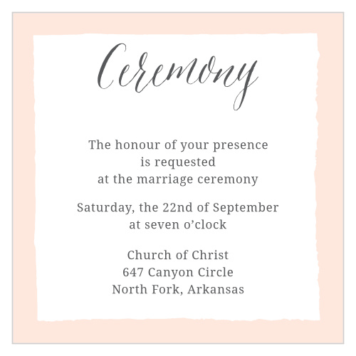 Painted Border Wedding Belly Bands by Basic Invite