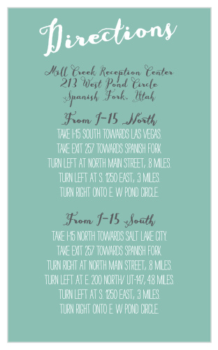 Float Away Accommodation Cards