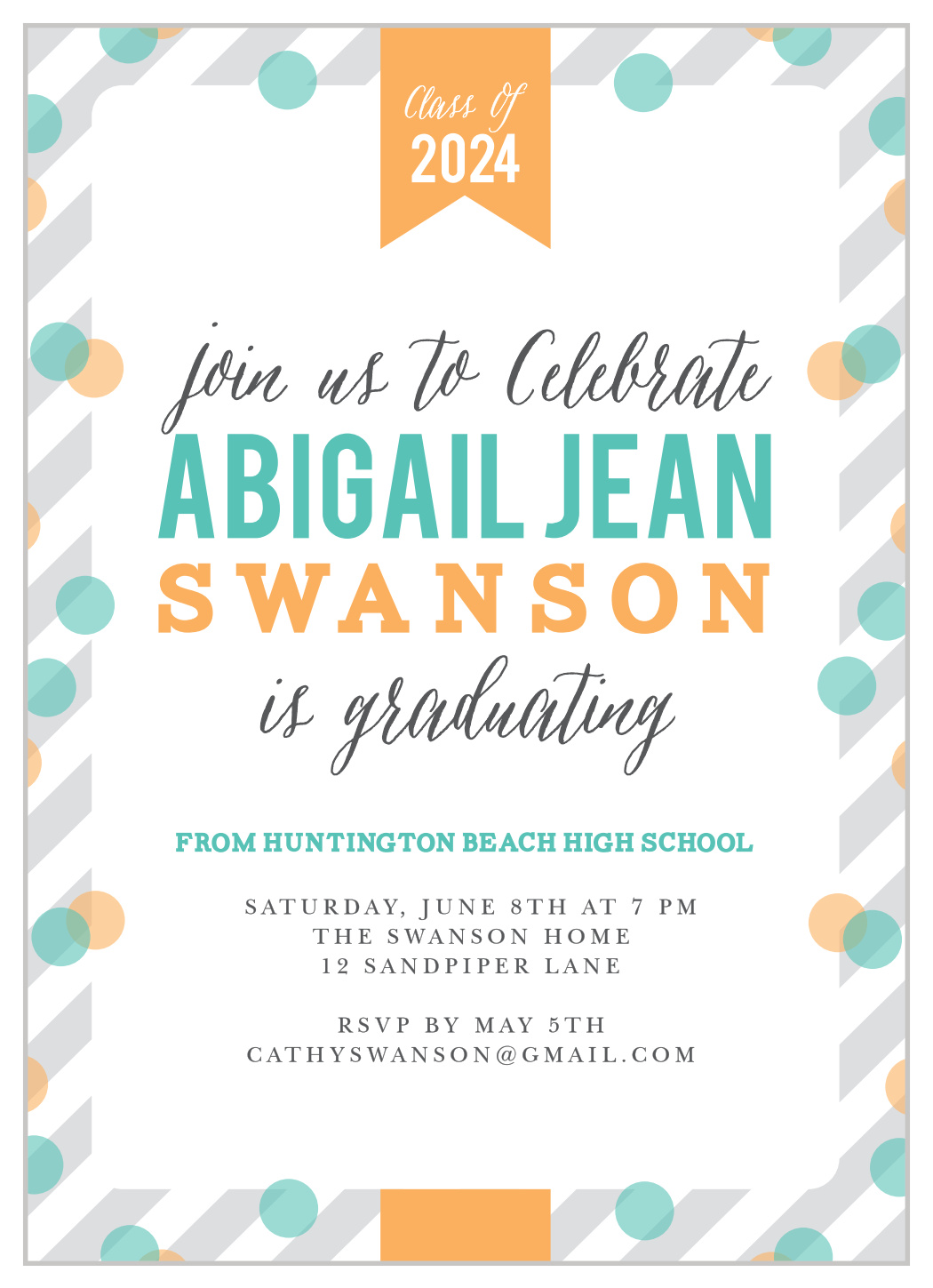 Jubilation Banner Graduation Invitations by BasicInvite.com