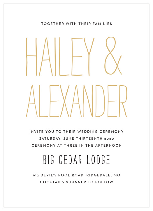 Rustic Type Direction Cards