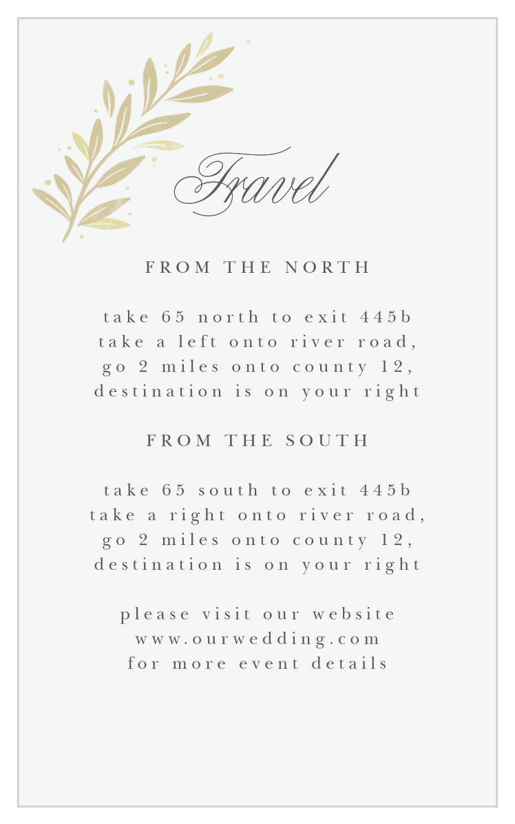 Modern Half Circle Direction Cards by Basic Invite