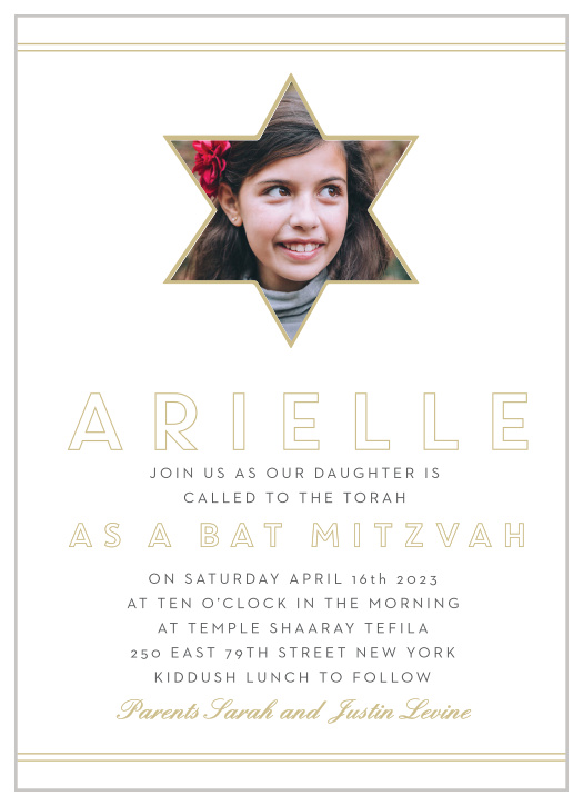 Bat Mitzvah Invitations | Match Your Colors & Style Free!