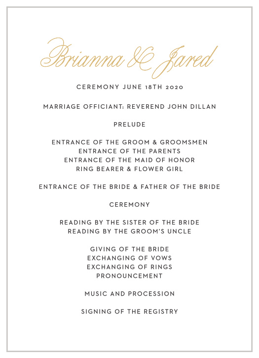 Wedding Programs | Match Your Colors & Style Free!