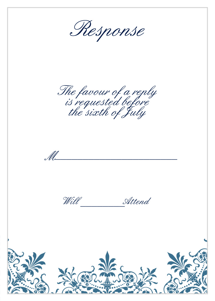 Elegant Spires Response Cards by Basic Invite