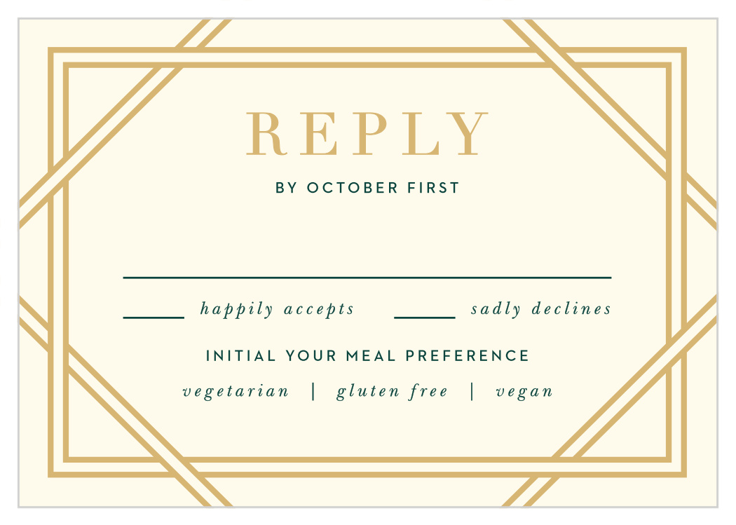 Elegant Overlap Response Cards by Basic Invite