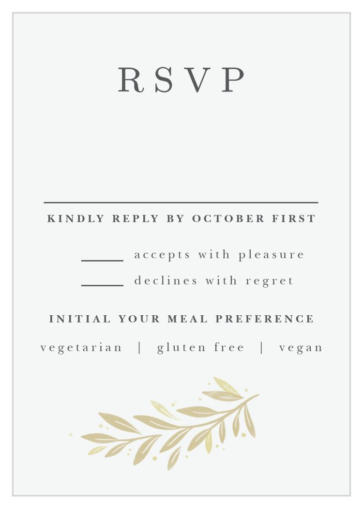 Modern Half Circle Response Cards by Basic Invite