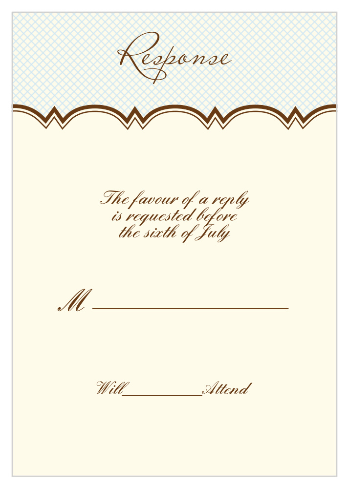 Scalloped Frame Response Cards by Basic Invite