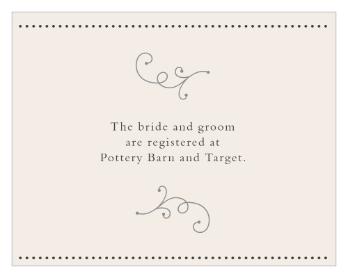 Swirl Frame Accommodation Cards by Basic Invite