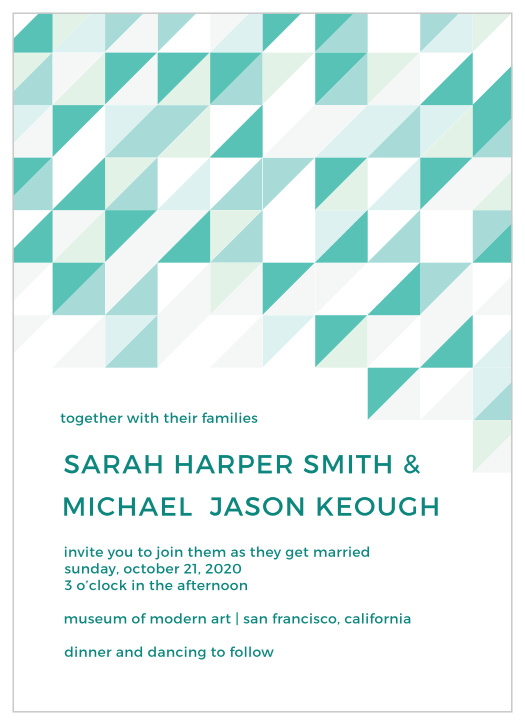 Chic Geometric Wedding Programs by Basic Invite