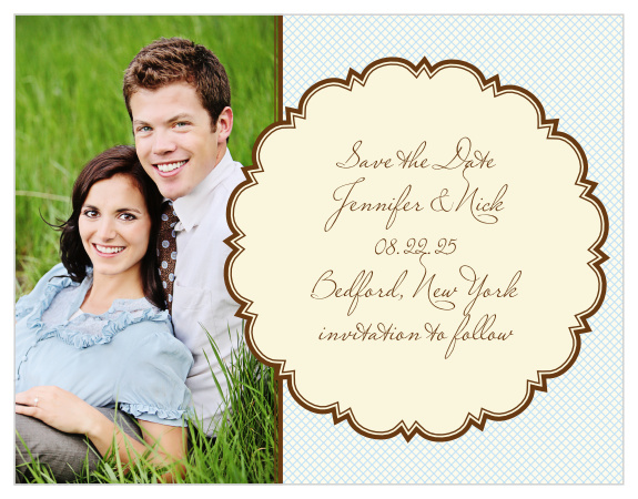 Scalloped Frame Wedding Programs by Basic Invite